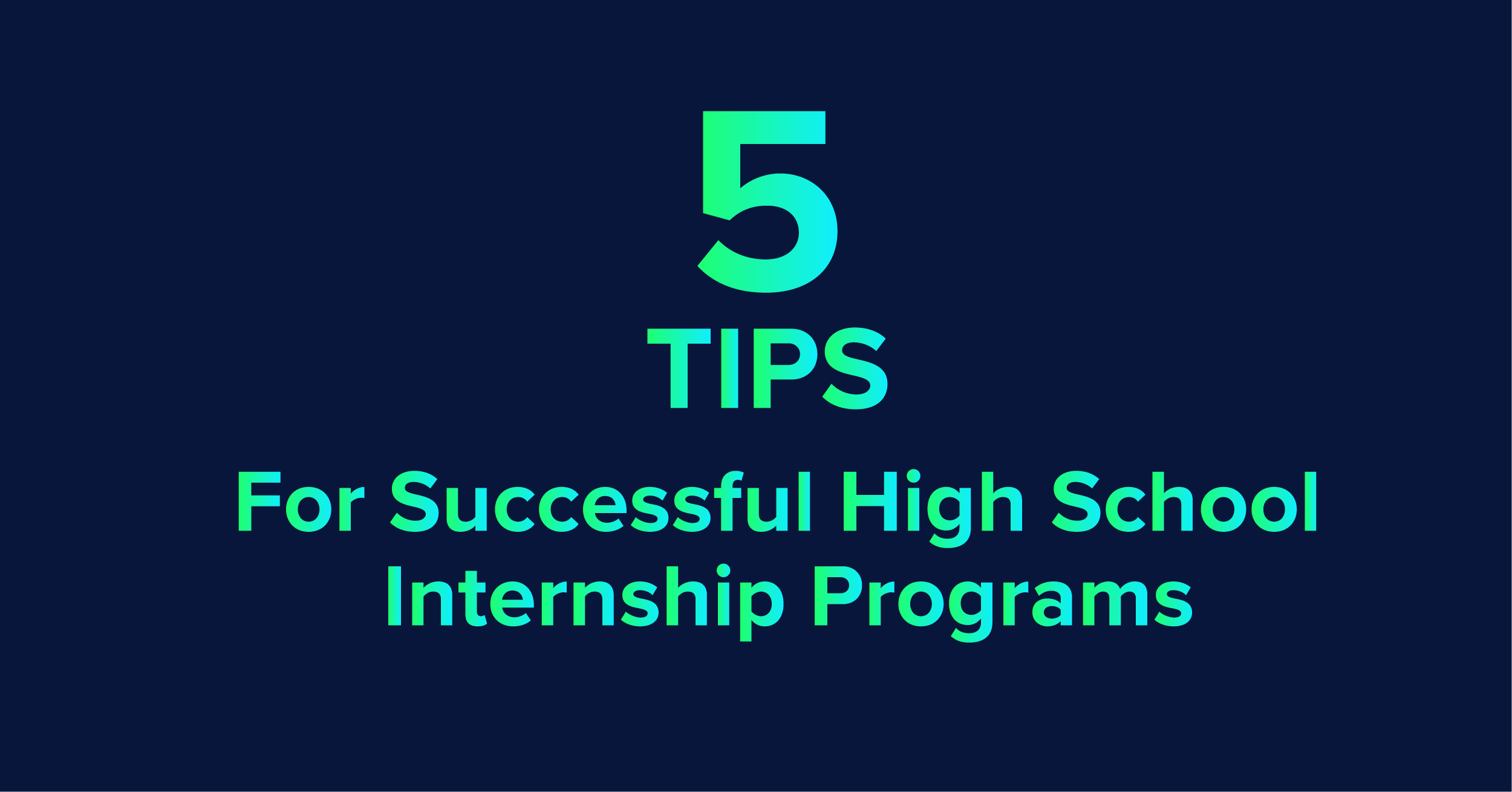 5 Tips for Successful High School Internship Programs - ASA.org